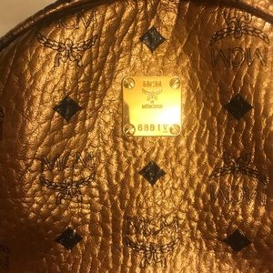 MCM | Bags | Authintic Mcm Gold Back Pack | Poshmark